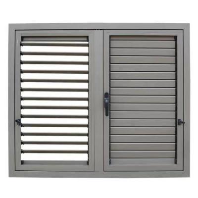 China Louver Handle Cranking Shutter with Aluminum Alloy Frame and Customized Colors for sale