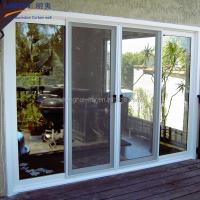 China UPVC PVC French Sliding Glass Patio Door 5mm+12A+5mm Double Glazed Waterproof for Villas for sale