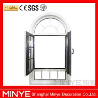 China Aluminum Cladding Wood Radius Window with Grill Design 1.4mm Profile Thickness 14mm for sale