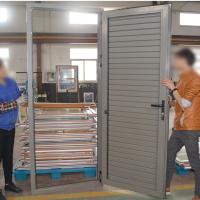 China Improved Ventilation Aluminum Alloy Flush Door Shutter with Manual or Electric Adjust for sale