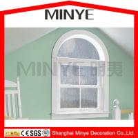 China 1.4mm Profile Thickness Arch Top Design Bathroom Vertical Sliding Aluminum Window OEM for sale