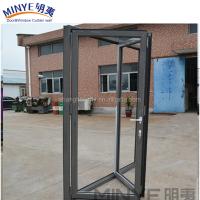 China Customized Aluminum Glass Folding Door 6063 T5 1.2mm Frame Iron Grill Window Design for sale