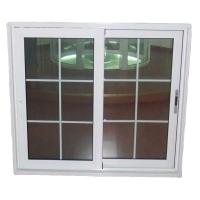 China Tempered Glass Upvc/Pvc Sliding Window with Decorative Grills and Windproof Function for sale
