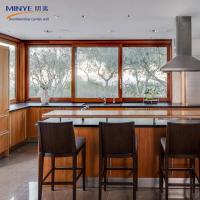 China Villa Interior Sliding Glass Windows with Big Aluminum Panel and Horizontal Opening for sale