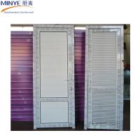 China PVC Casement Door with Fixed Plank Single Door White Color 5mm+12A+5mm Double Tempered Glass for sale