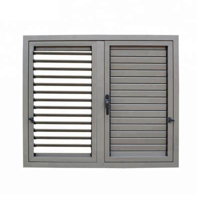 China Aluminum Alloy Exterior Plantation Shutters 6063-T5 Thermal Break with Double Tempered Glass 5mm+12A+5mm for sale