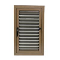 China Aluminum Alloy Exterior Plantation Shutters 6063-T5 Thermal Break with Double Tempered Glass 5mm+12A+5mm for sale