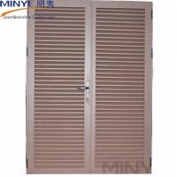 China Custom Aluminum Casement Doors with Powder Coating Finish and Louver Size 100mm for sale