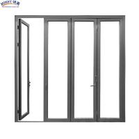 China Energy Saving Bi-Folding Glass Door 6063-T5 Aluminum Thermal Break Double Glazing 5mm+12A+5mm for sale