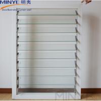 China Customized Profile Color Louver Design Aluminum Glass Shutter with Rotogear Operator for sale