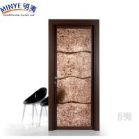 China Double Glazed Double Tempered Glass Interior Door with PVC Frame and Decorative Design for sale