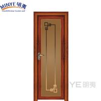 China Double Glazed Double Tempered Glass Interior Door with PVC Frame and Decorative Design for sale