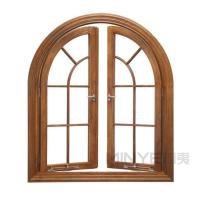 China Customized Profile Color Aluminum Alloy Frame Curved Windows with Top Round Design for sale