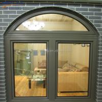China Customized Profile Color Aluminum Alloy Frame Curved Windows with Top Round Design for sale