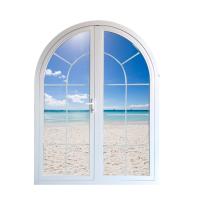 China Aluminum Curved Top Casement Door 6063-T5 Double Glazed 5mm+12A+5mm Modern Design for sale