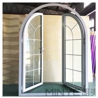 China Double Glass Arched Casement French Doors Heat Insulation 5mm+12A+5mm Tempered for sale