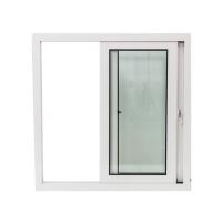 China Hotel Hurricane Impact Proof 2 Track PVC Double Glazed Sliding Windows Wood Color 5mm+12A+5mm for sale