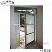 China Commercial Fire Rated Glass Doors Frameless Design 5mm Tempered Glass Thermal Break Aluminum Profile for sale