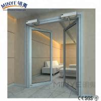 China Commercial Fire Rated Glass Doors Frameless Design 5mm Tempered Glass Thermal Break Aluminum Profile for sale