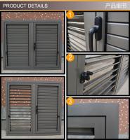 China Vertical Opening Long-lasting Performance Aluminum Casement Window With Handle Shutter for sale