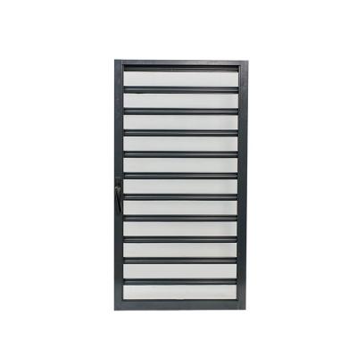 China Aluminum Airtight Anti Theft Jalousie Window Shutter 5mm 12A 5mm Double Tempered Glass for sale