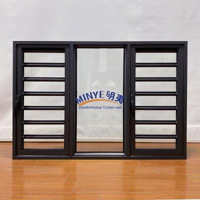 China Aluminum Alloy Glass Louver Shutter for European Exterior Home 6063-T5 5mm Double Glazing for sale