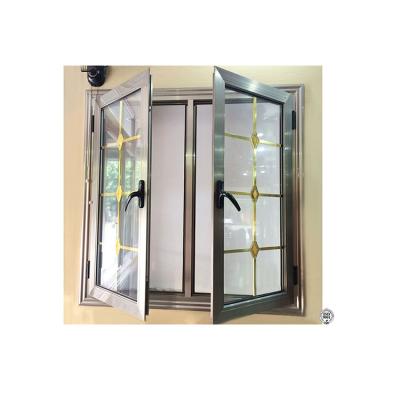 China Aluminum Double Glazed Casement Window with Grill 1200mm x 1500mm Swing Open for sale