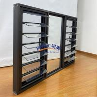 China Aluminum Alloy Glass Louver Shutter for European Exterior Home 6063-T5 5mm Double Glazing for sale