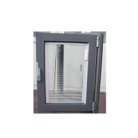 China Visual Field Adjustment Aluminum Casement Window with Inner Shutter and Double Glass for sale