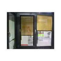 China Visual Field Adjustment Aluminum Casement Window with Inner Shutter and Double Glass for sale