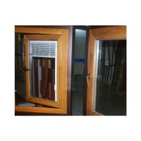 China Visual Field Adjustment Aluminum Casement Window with Inner Shutter and Double Glass for sale
