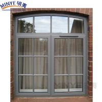 China Thermal Break Aluminum Casement Window with Iron Grill Design 6063-T5 5mm Glass for sale