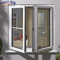 China Thermal Break Aluminum Casement Window with Iron Grill Design 6063-T5 5mm Glass for sale