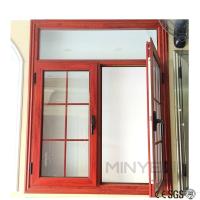 China Thermal Break Aluminum Casement Window with Iron Grill Design 6063-T5 5mm Glass for sale