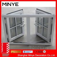 China Thermal Break Aluminum Casement Window with Iron Grill Design 6063-T5 5mm Glass for sale