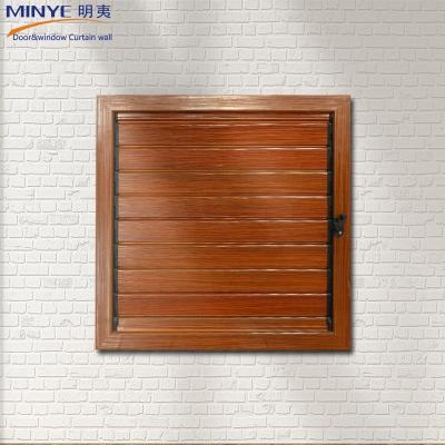 China American Style Soundproof Timber Aluminum Louvers Windows 1.4mm Profile 30dB for sale