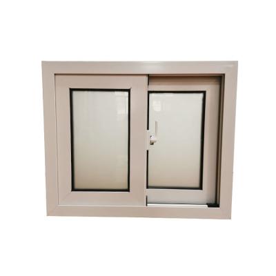 China PVC Plastic Steel Frame Hurricane Impact Sliding Windows 5mm+12A+5mm Double Glazed for Bedroom for sale