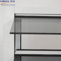 China Customized Aluminum Glass Blinds with Fly Screen 6063-T5 Aluminum Profile 5mm Double Tempered Glass for sale