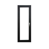 China Aluminum Alloy Front Entrance Glass Hinge Door 5mm+12A+5mm Double Tempered Glazing for sale