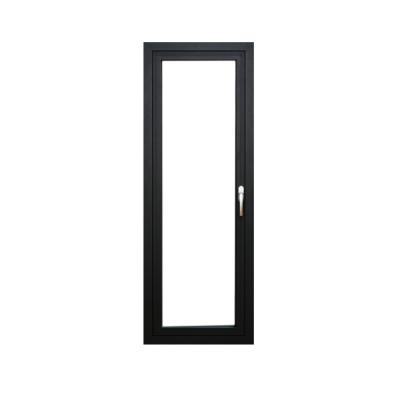 China Aluminum Alloy Front Entrance Glass Hinge Door 5mm+12A+5mm Double Tempered Glazing for sale