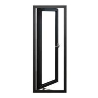 China Aluminum Alloy Front Entrance Glass Hinge Door 5mm+12A+5mm Double Tempered Glazing for sale
