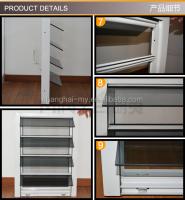China Customized Aluminum Glass Blinds with Fly Screen 6063-T5 Aluminum Profile 5mm Double Tempered Glass for sale