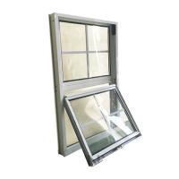 China UPVC Manual Vertical Sliding Window Tempered Glass 5mm 12A Fiberglass Screen Netting for sale