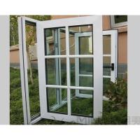 China Aluminum Alloy Front Entrance Glass Hinge Door 5mm+12A+5mm Double Tempered Glazing for sale