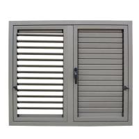 China Modern Design Aluminium Vertical Louver Handle Cranking Shutter Windows Hurricane-proof for sale