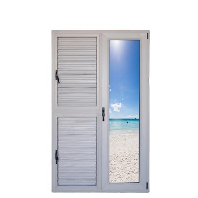 China Double Tempered Double Glazed Louver Aluminum Casement Window with Finished Surface for sale
