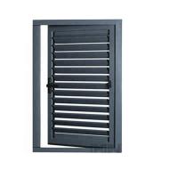 China Modern Design Aluminium Vertical Louver Handle Cranking Shutter Windows Hurricane-proof for sale