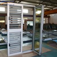 China Double Tempered Double Glazed Louver Aluminum Casement Window with Finished Surface for sale