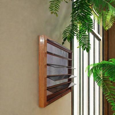 China Adjustable Glass Louver Shutter for European Exterior Homes Custom Colors 6063-T5 Aluminum for sale
