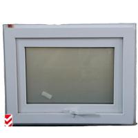 China UPVC Frame Double Tempered Glass Awning Window White Colour 5mm 12A 5mm for sale